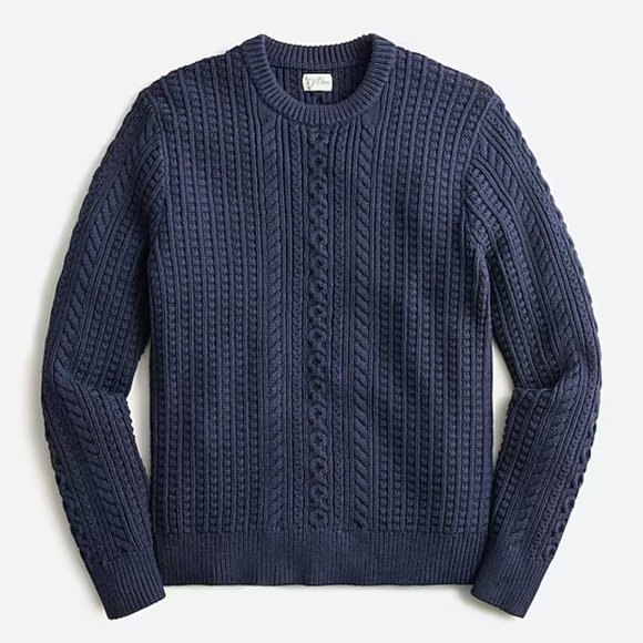 J. Crew | Sweaters | Nwt 18 J Crew Cotton Cable Knit Crewneck Fisherman ...